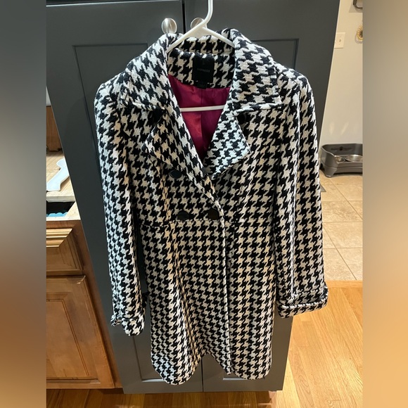 Express | Jackets & Coats | Copy Express Pleated Plaid Wool Coat | Poshmark